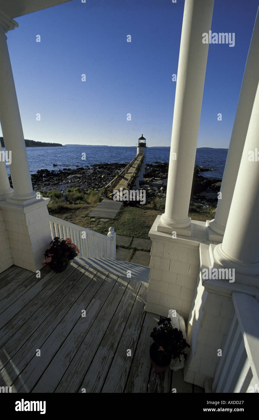 View of the Marshall Point lighthouse in Port Clyde Maine from the ...