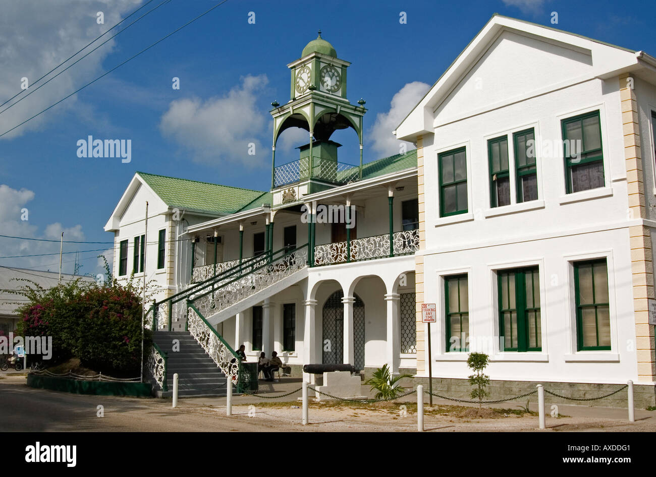 Supreme court clock and tower Belize City, Central America, Western ...