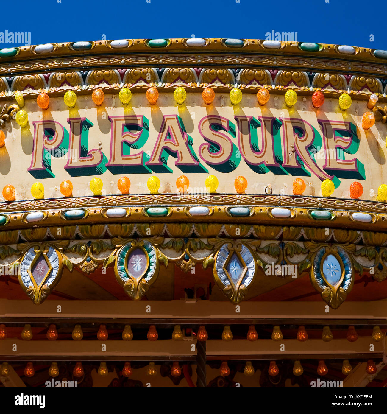 Vintage Merry go Round on Brighton Seafront East Sussex England UK ...