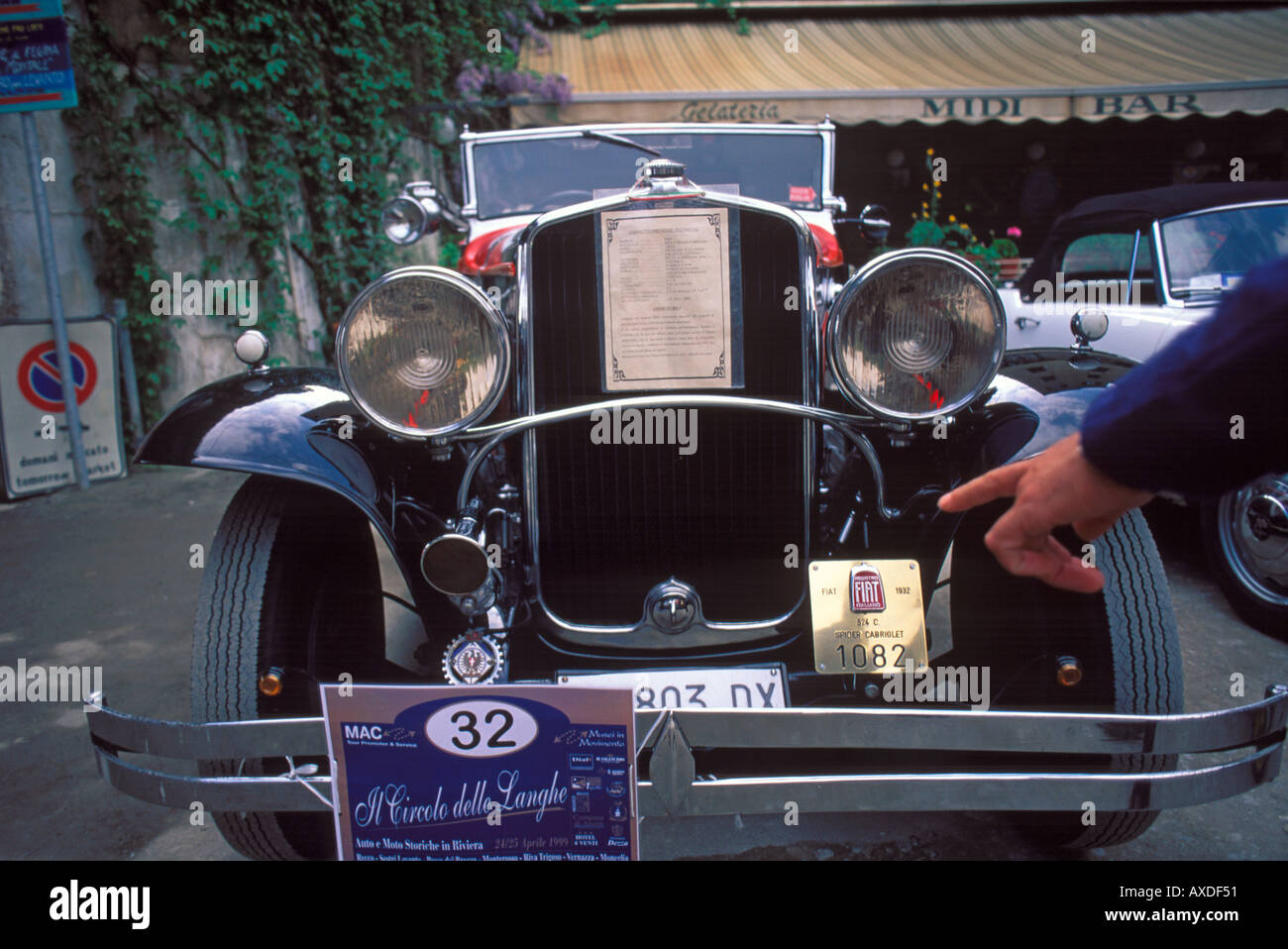 1932 Fiat 524C Spider Cabriolet in the Town Square Monterosso Cinque ...