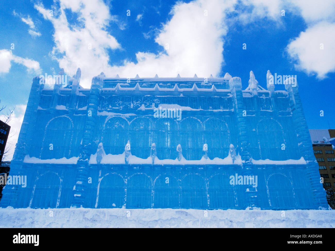 Monumental Ice Sculpture Sapporo Snow Festival Hokkaido Japan Stock ...