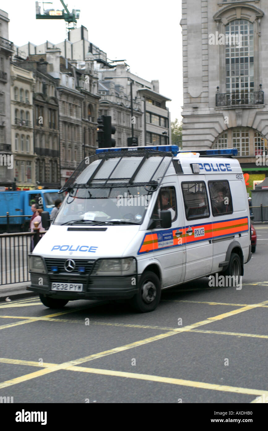Metropolitan Police Mini Bus Van London Stock Photo - Alamy