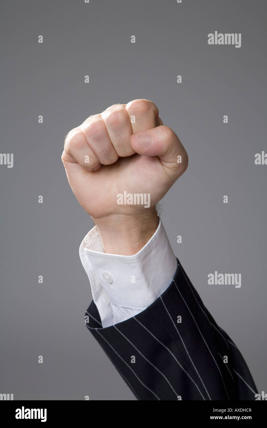 Man making hand gesture fist hi-res stock photography and images - Alamy