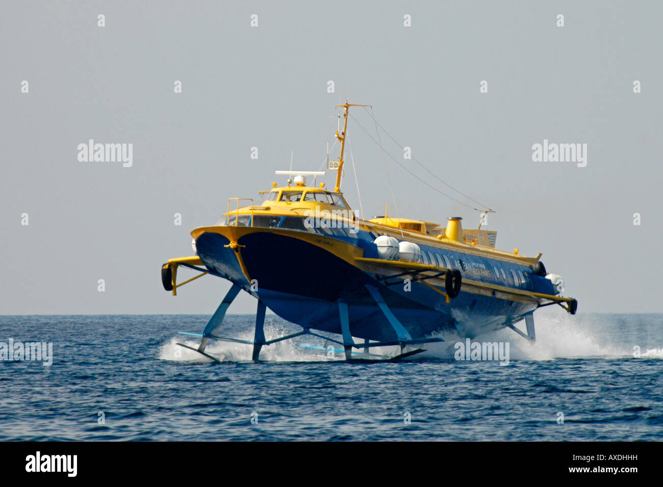 Hydroplane Ferry Aegean Sea, Dodecanese Greece Stock Photo - Alamy