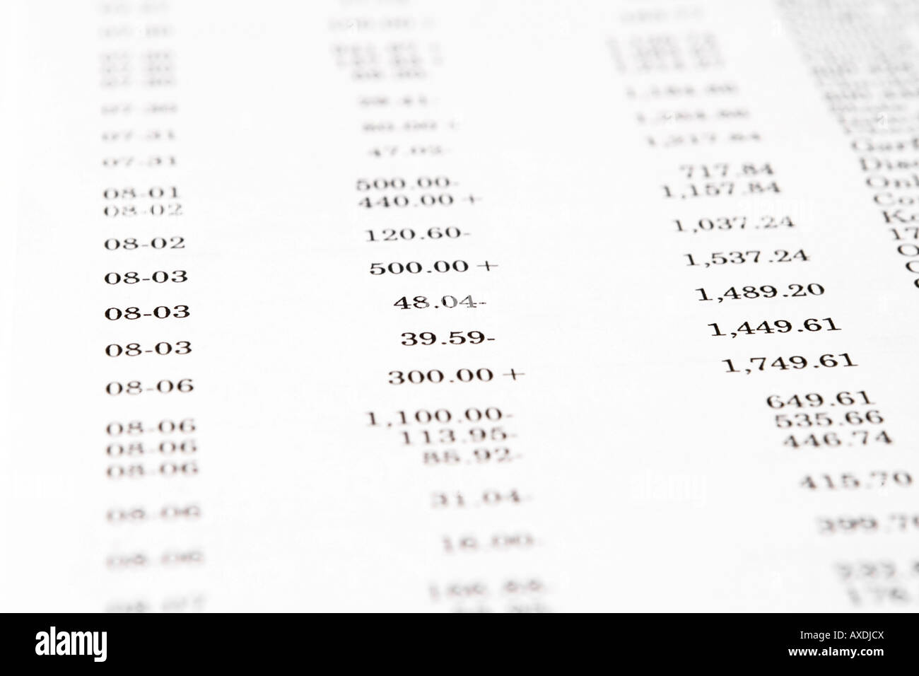Bank statement hi-res stock photography and images - Alamy