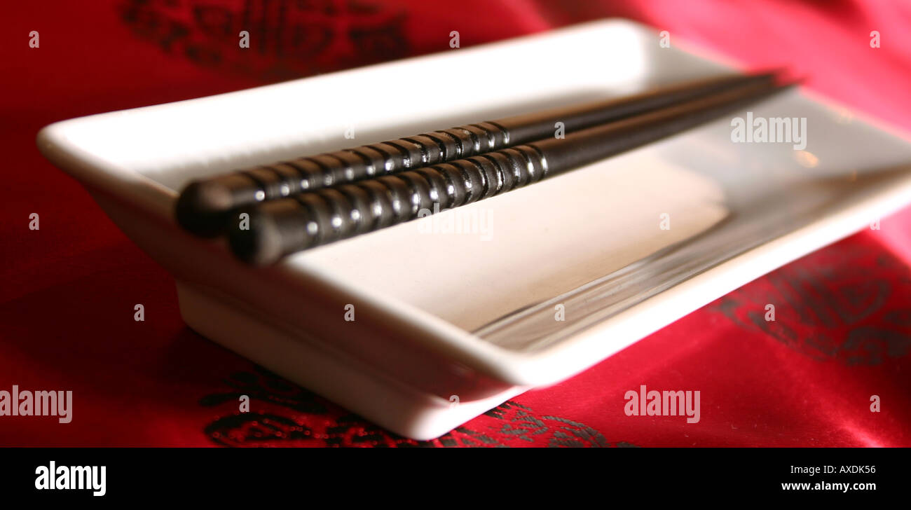 Chopsticks in a formal dinner setting Stock Photo - Alamy