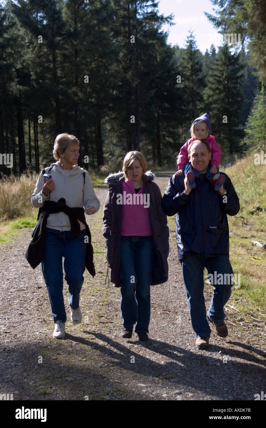 Family enjoying a countryside walk Stock Photo - Alamy