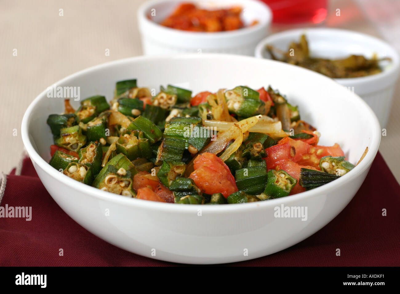 Indian Food Series - Okra Dish Stock Photo - Alamy