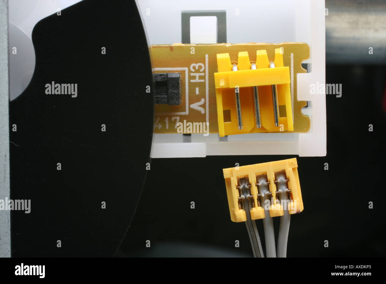 Tiny plug as part of connection for electronic circuit board in ...