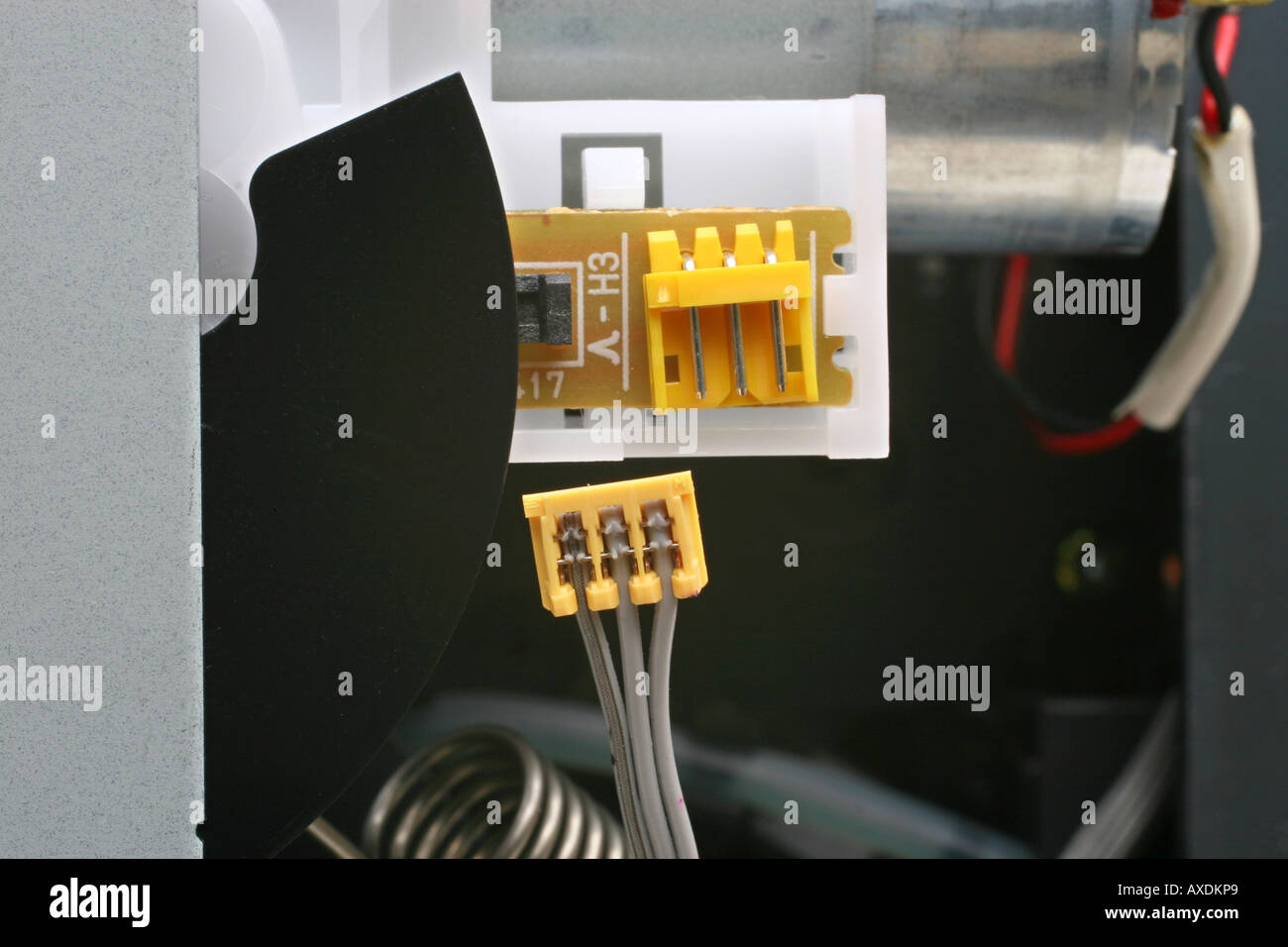 Tiny plug as part of connection for electronic circuit board in ...