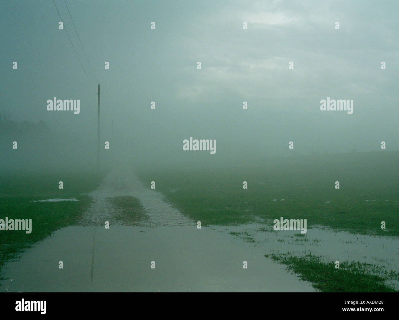 flooded road travel traveling path stormy horizontal color concepts ...