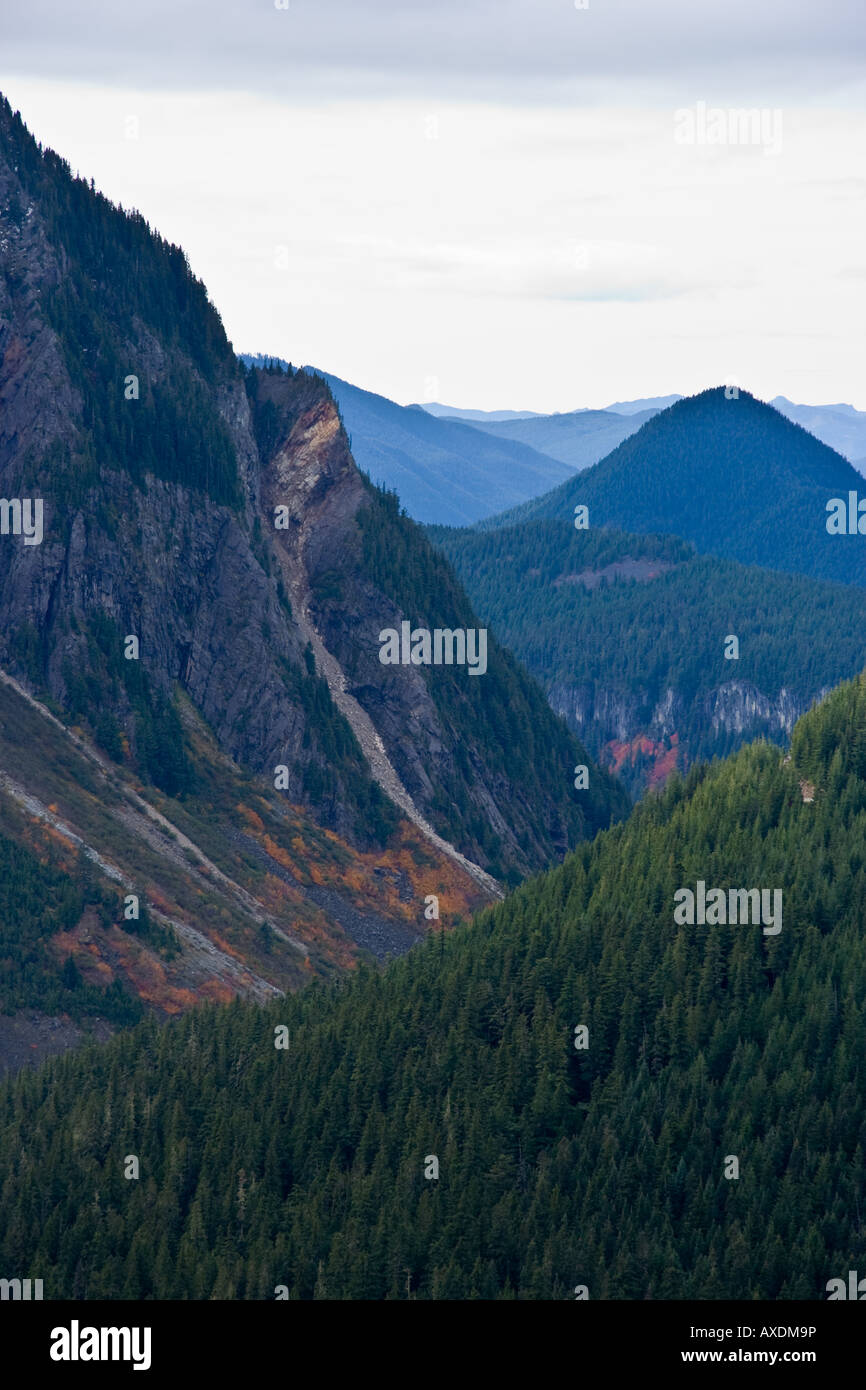 Stacked Mountains, Mount Rainier National Park, Washington, USA Stock ...
