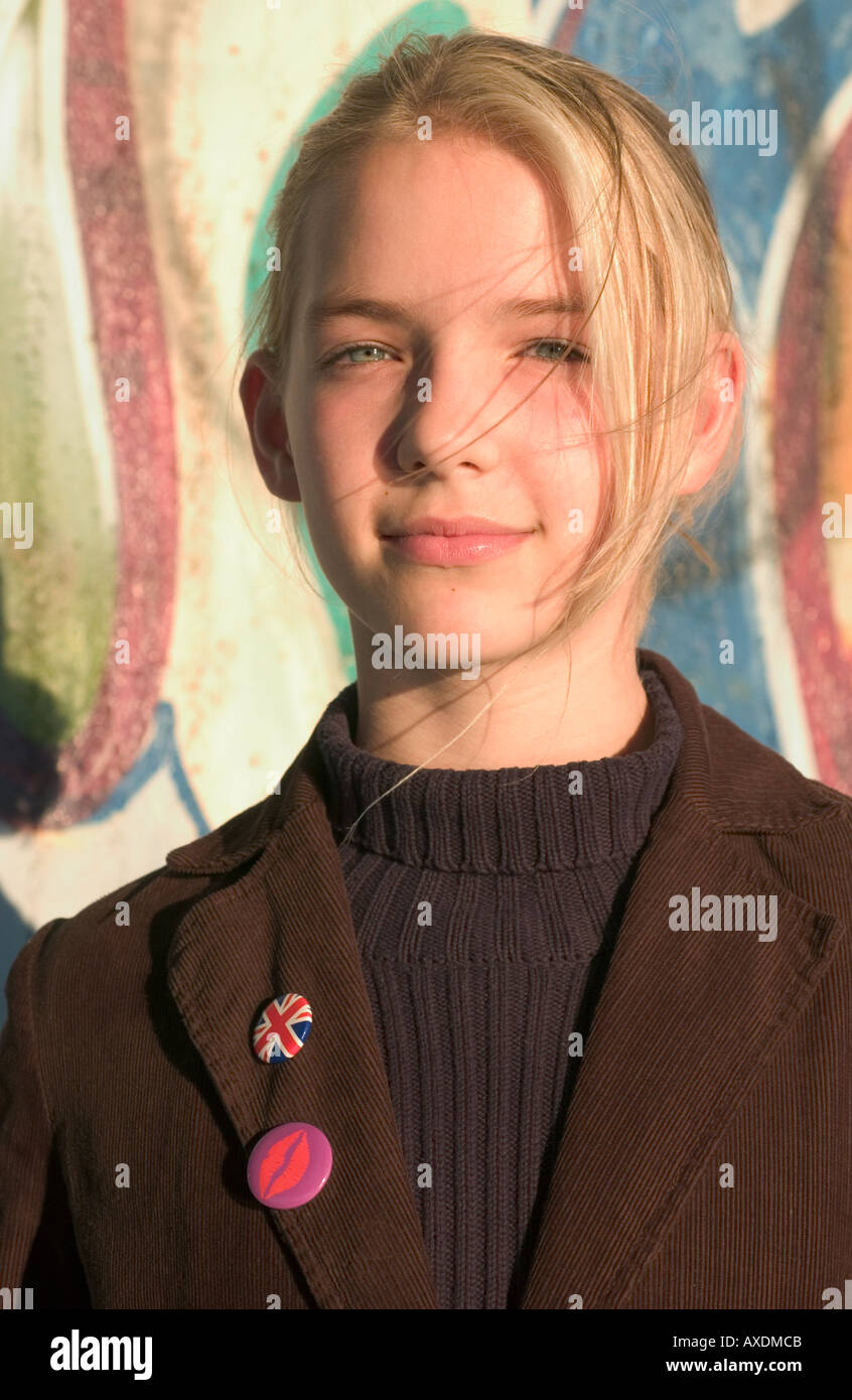 potrait of a girl 13 years old Stock Photo - Alamy