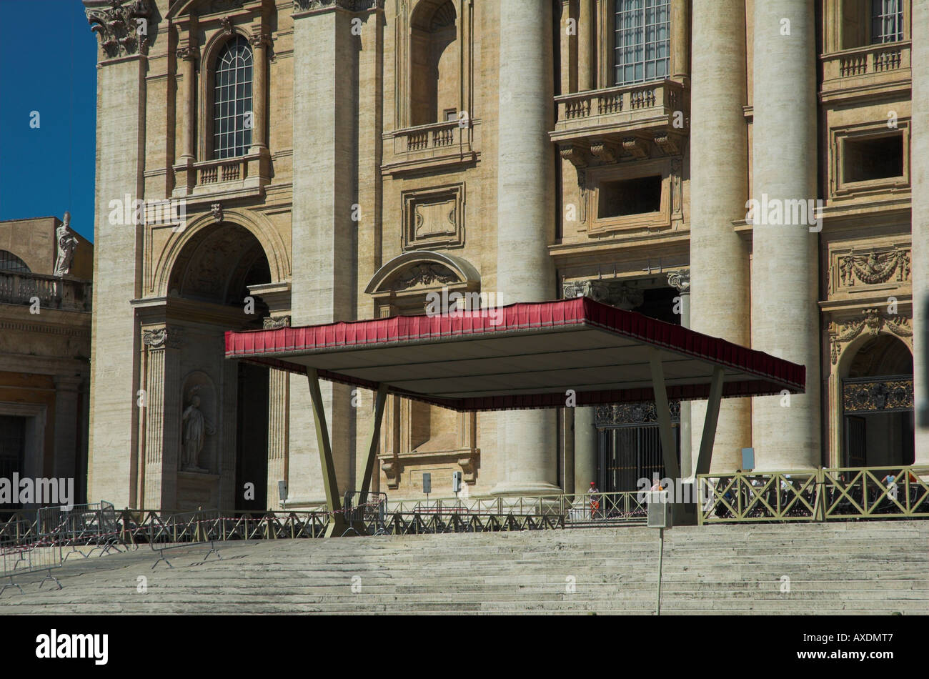 Canopy outside St Peters Basilica Vatican city Rome Stock Photo - Alamy