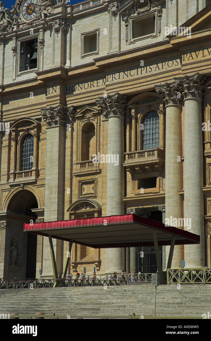 Canopy outside St Peters Basilica Vatican city Rome Stock Photo - Alamy