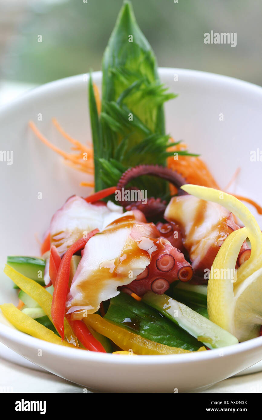 Octopus sushi colored seafood beans fish crab fresh avocado cucumber hi ...
