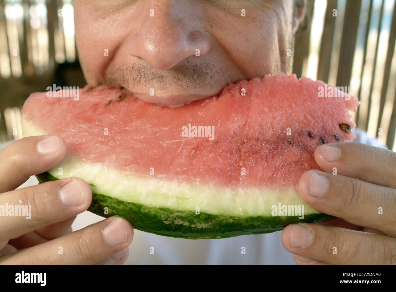 Bite off watermelon hi-res stock photography and images - Alamy