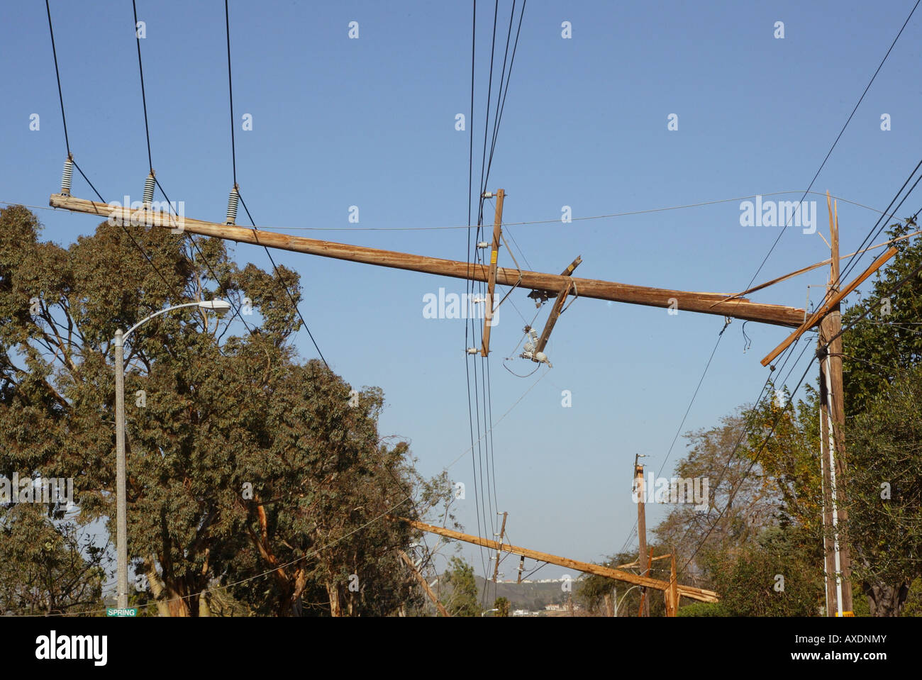 Damage to trees, power poles, homes in heavy windstorm, Southern ...