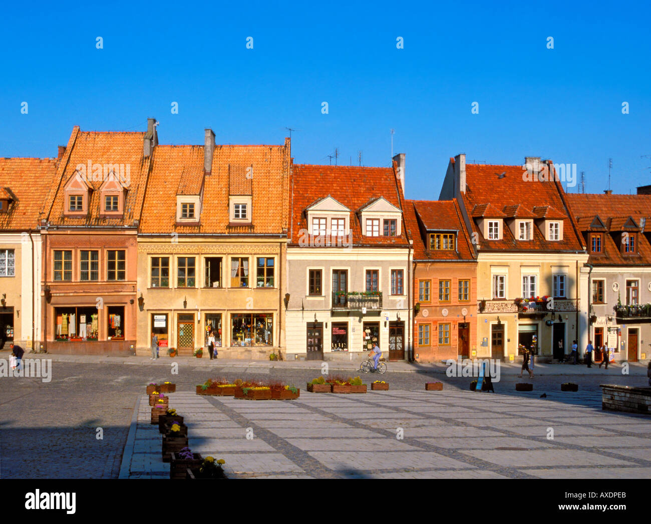 Houses at Main Market Square in Sandomierz of Poland Stock Photo - Alamy