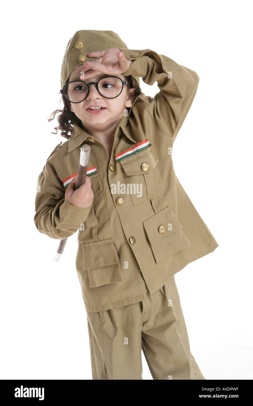 Portrait of a boy wearing policeman dress and uniform Stock Photo - Alamy