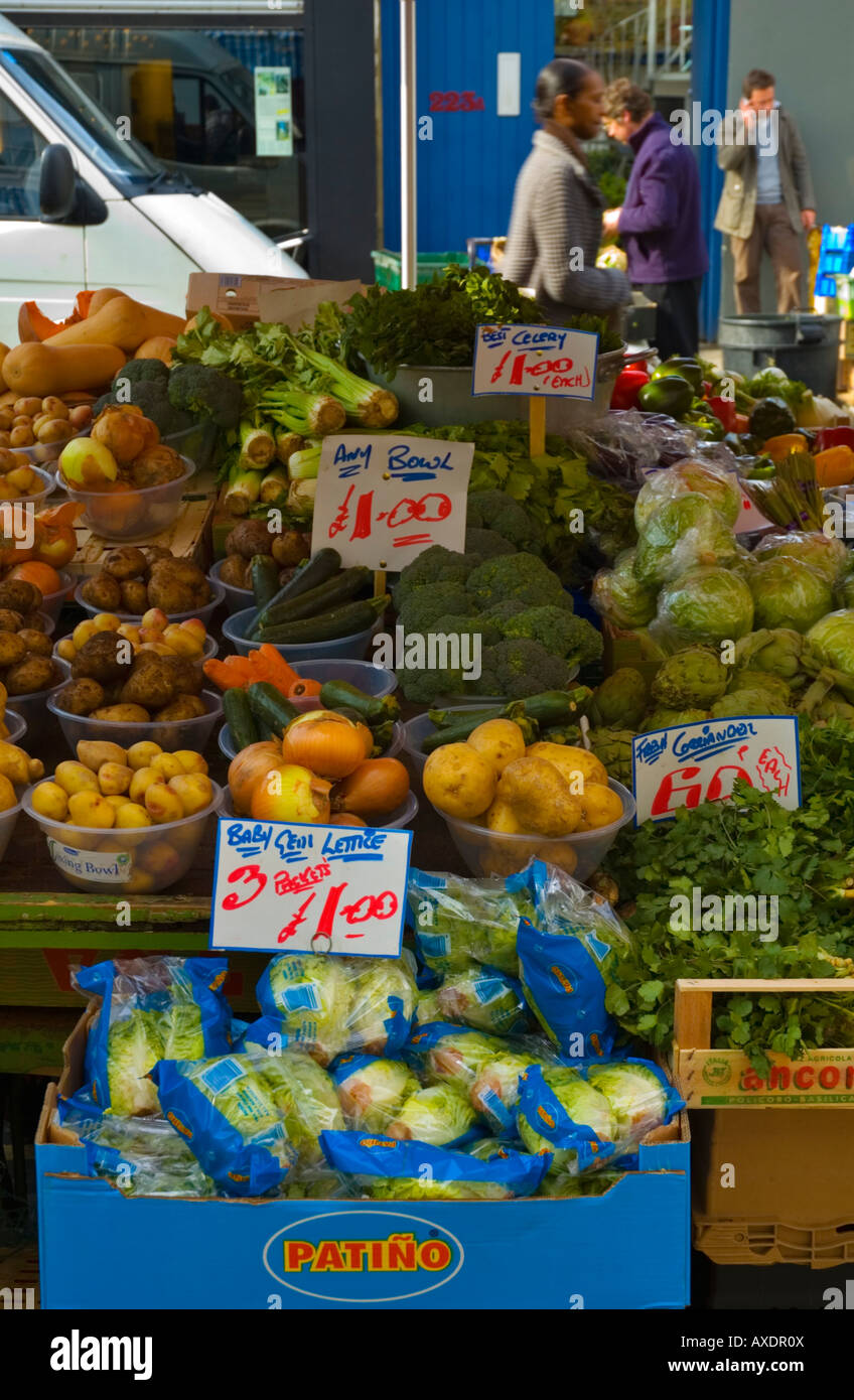 Vegetable stall along Portobello Road in London UK Stock Photo - Alamy