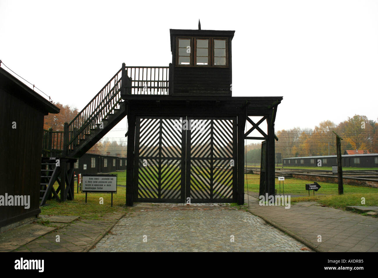 Entrance gate to Stutthof Concentration Camp Stock Photo - Alamy