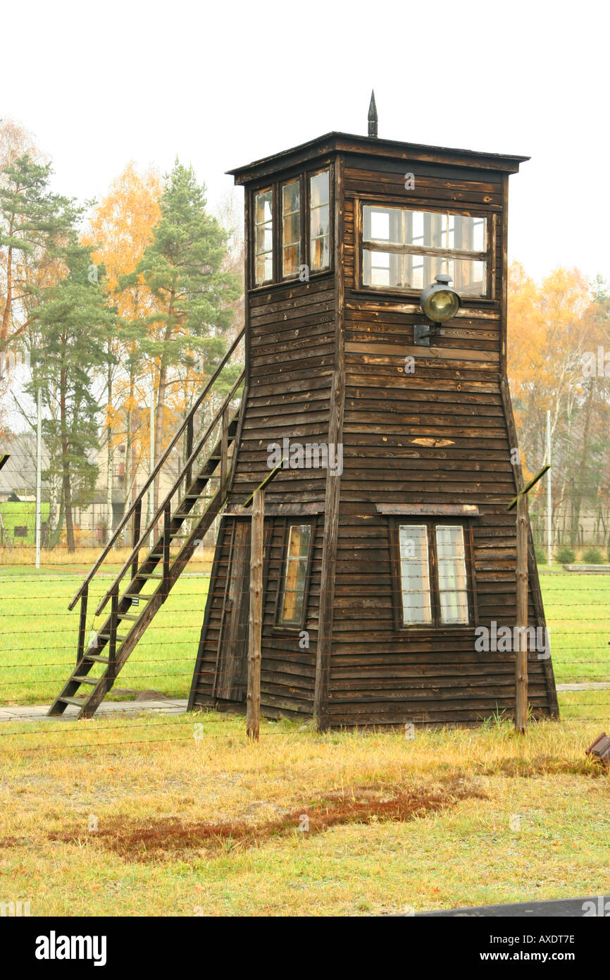 Guard tower in Stutthof Concentration Camp Stock Photo - Alamy