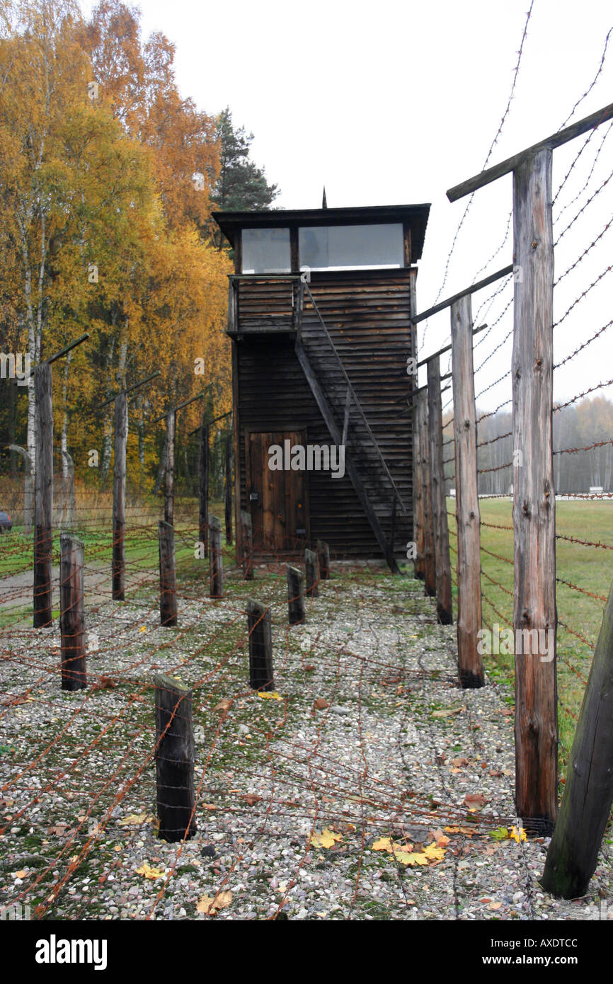 Guard tower in Stutthof Concentration Camp Stock Photo - Alamy