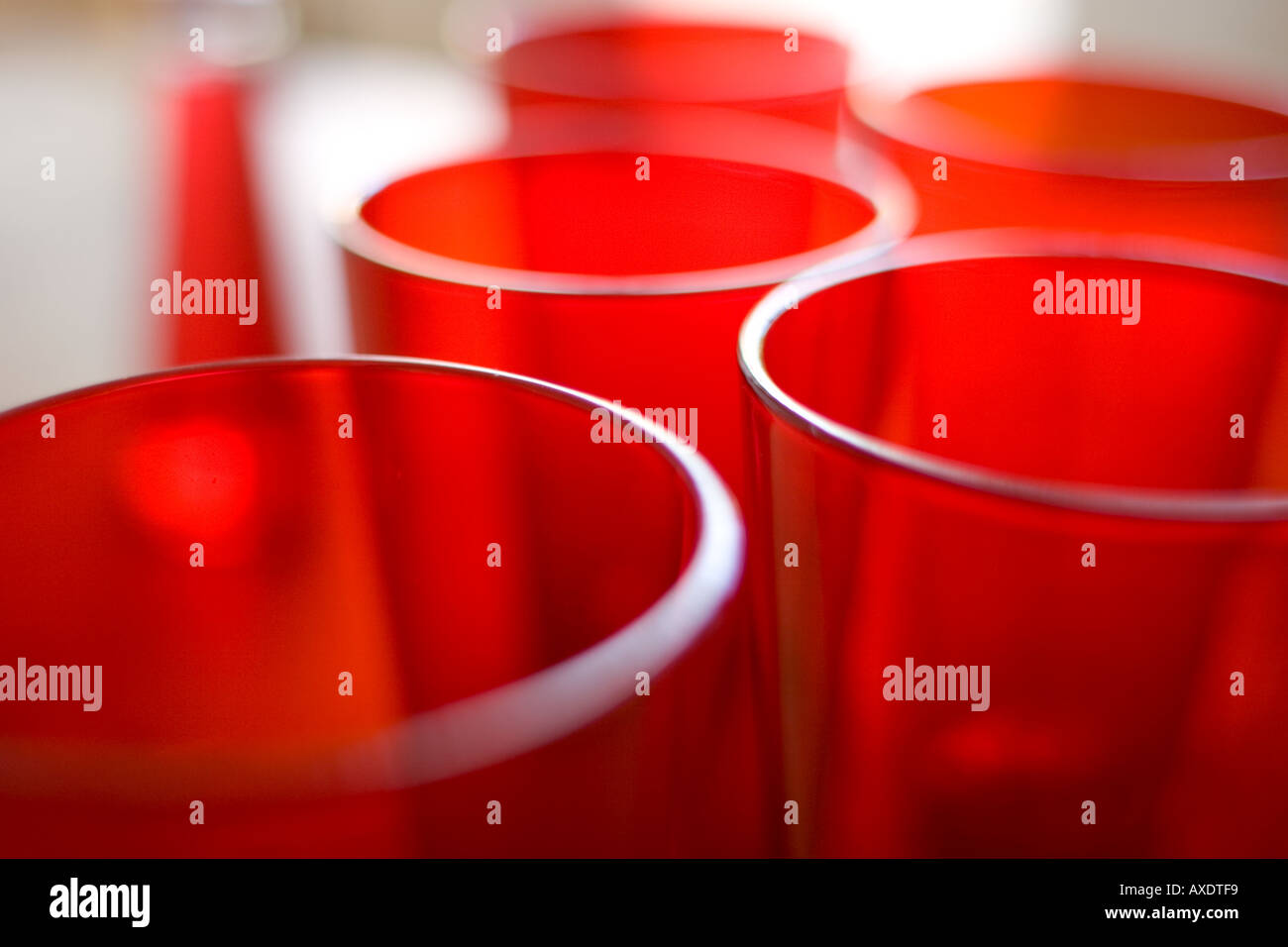 Red drinking glasses Stock Photo - Alamy