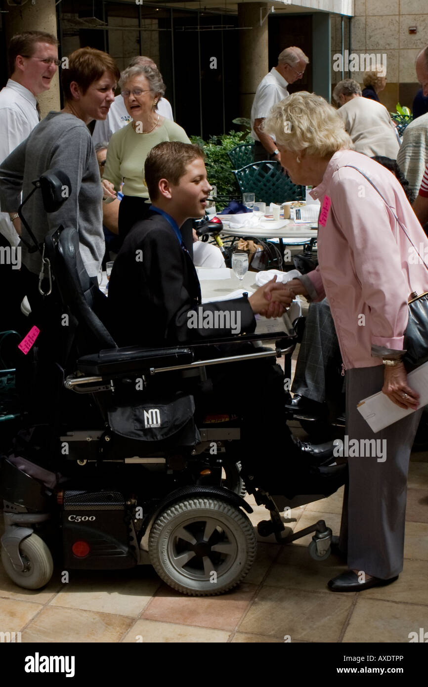 13 Y/O Disabled Child, Benjamin Carpenter is Greeted After his Speech ...