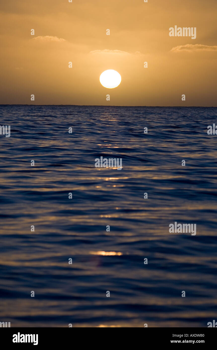 Sun setting over sea, Guadalupe Island, Mexico Stock Photo - Alamy