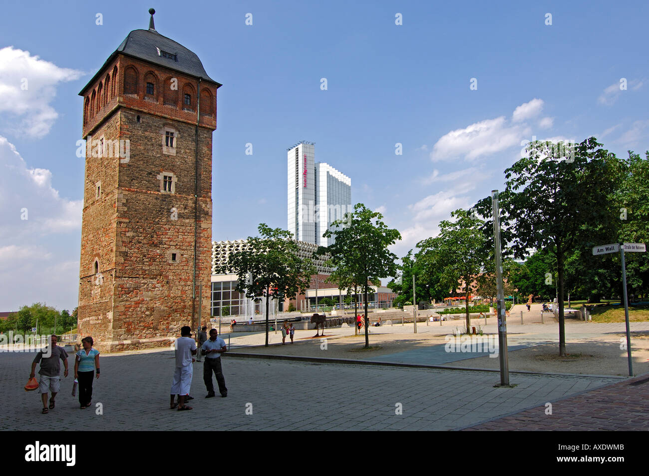 Roter Turm, Red Tower, Hotel Mercure, Chemnitz, Saxony, Germany Stock ...