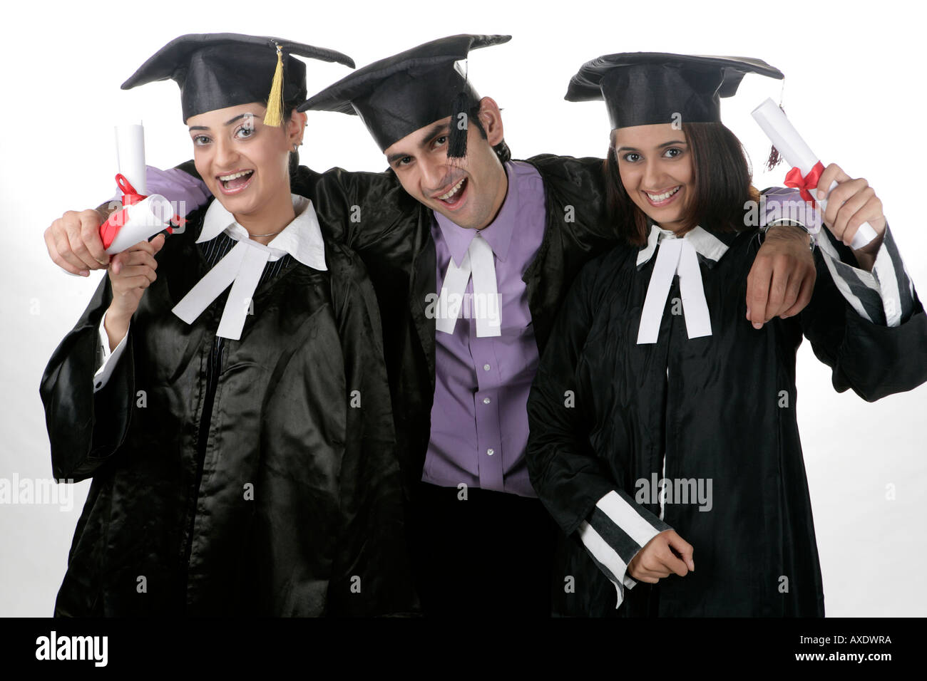 Indian college friends graduation degree hi-res stock photography and ...