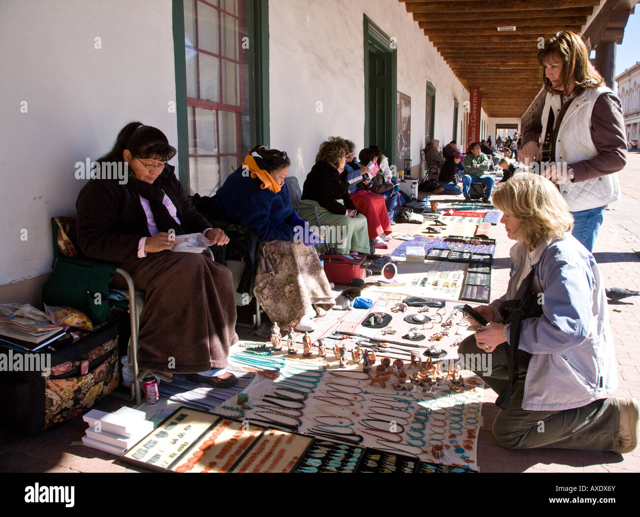 Native American Arts and Craft Vendors in Front of the Palace of the ...