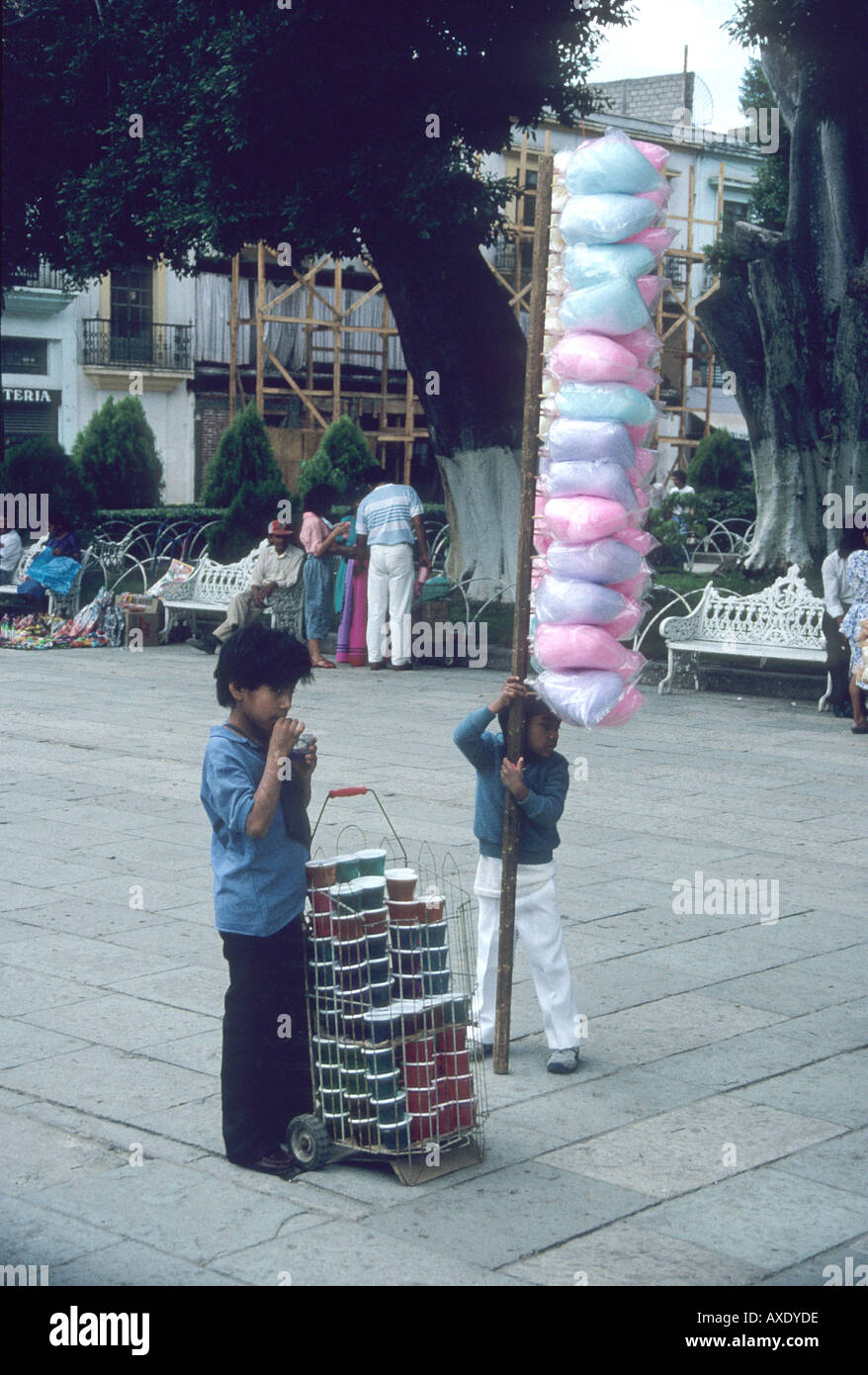 Mexican boys working as street vendors Stock Photo - Alamy