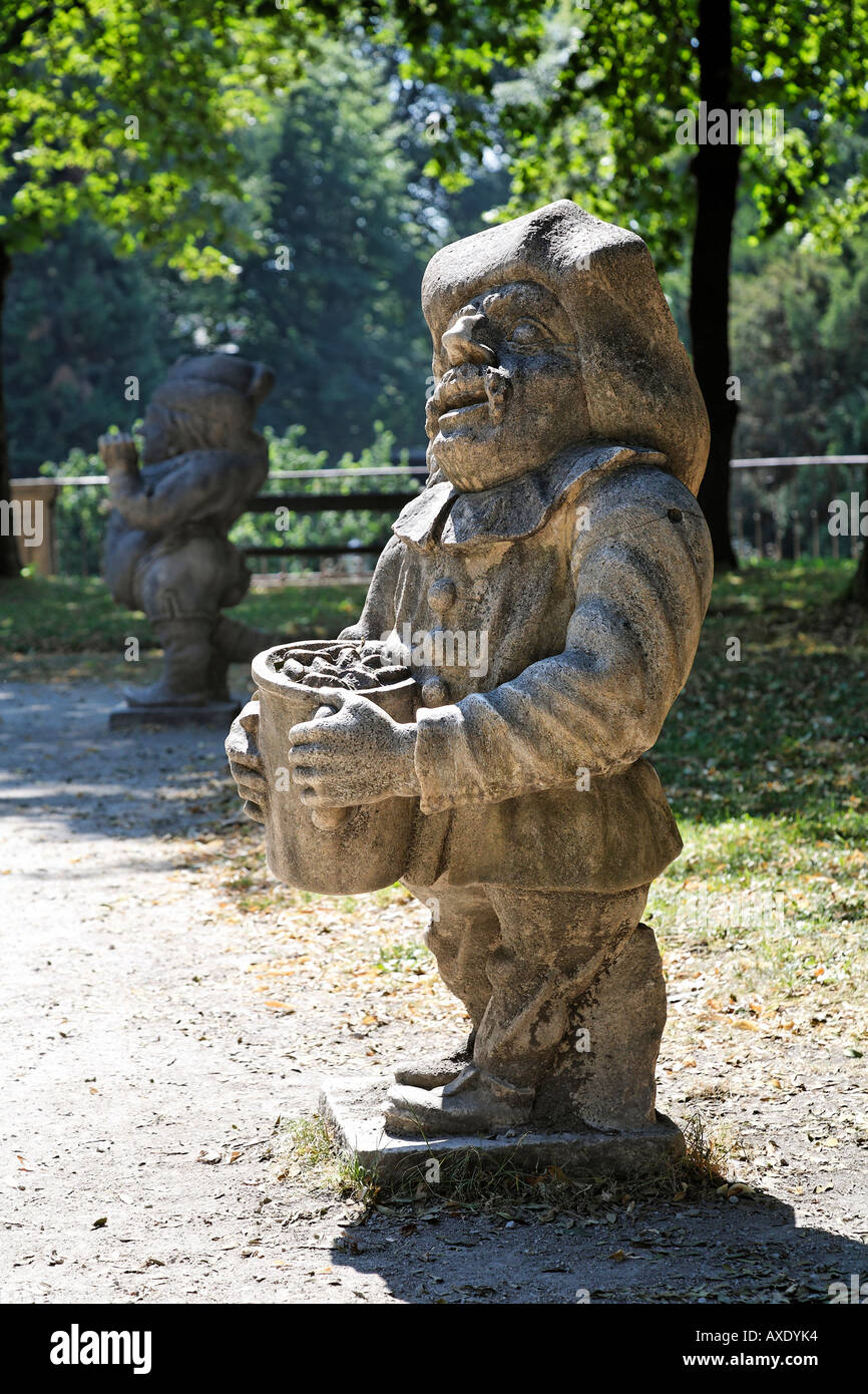 Dwarf in Zwerglgarten (Dwarf Garden), Salzburg, Austria Stock Photo - Alamy