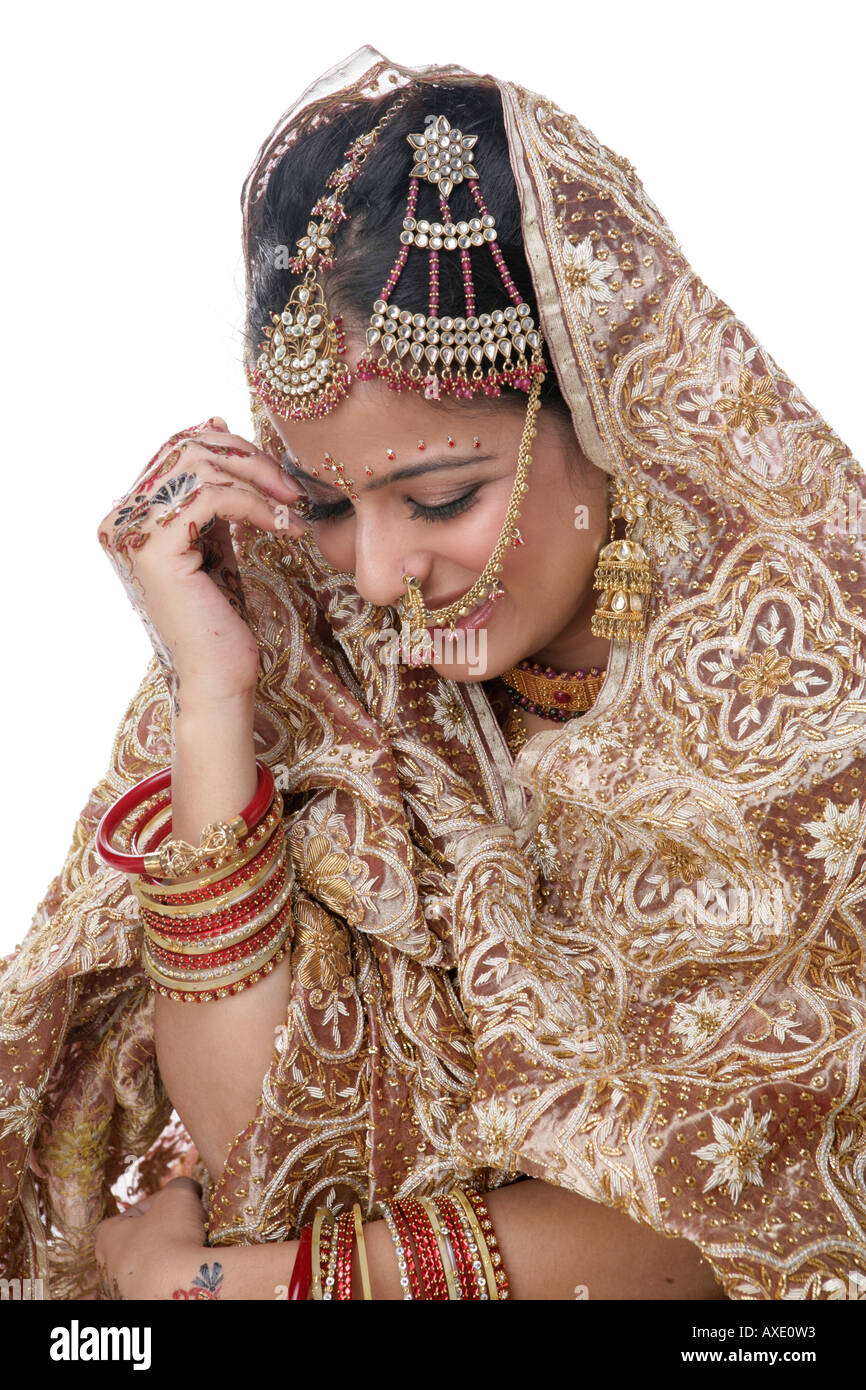 Close up of a bride blushing Stock Photo - Alamy