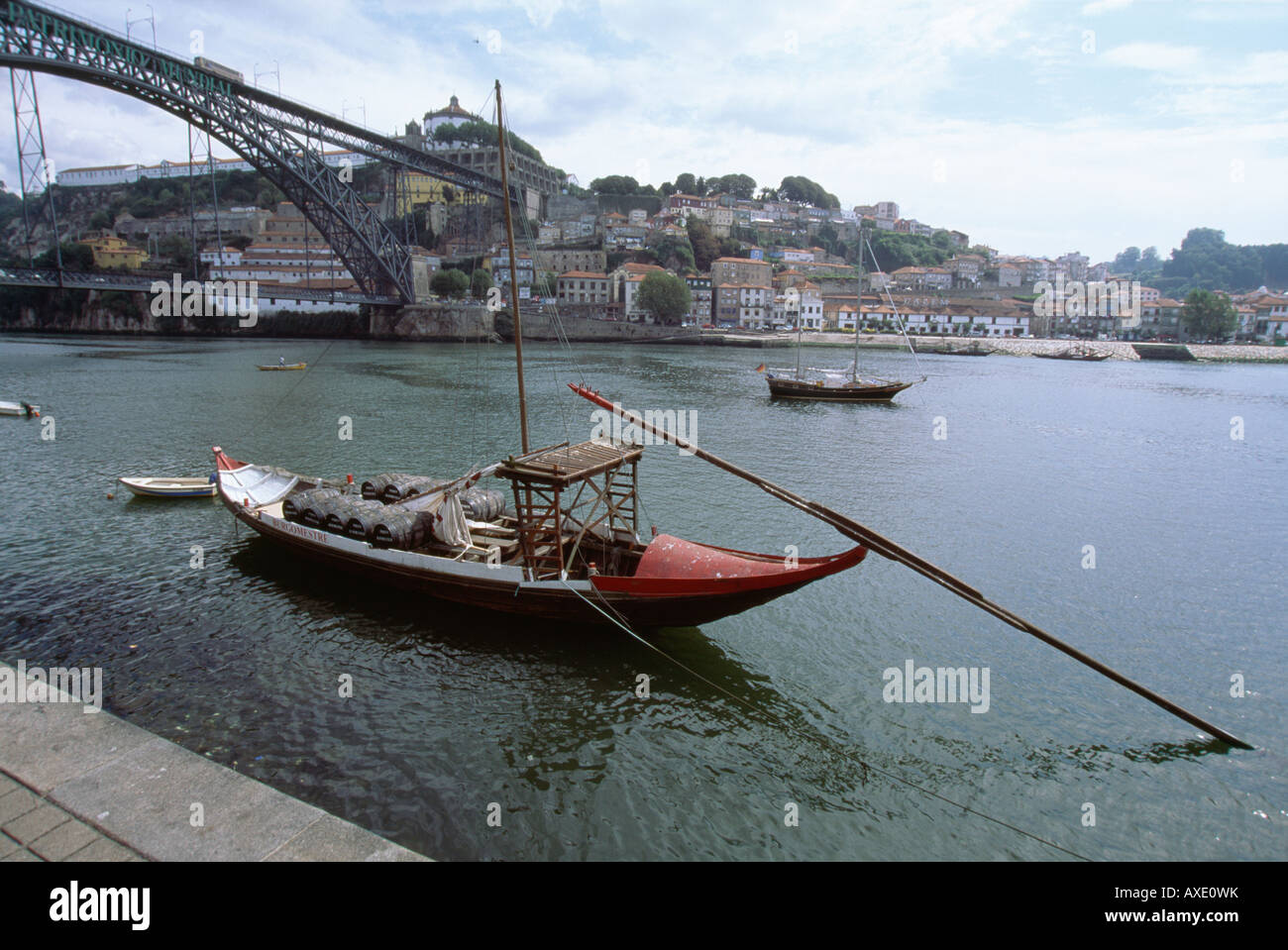 Classic boat used for transporting port Stock Photo - Alamy