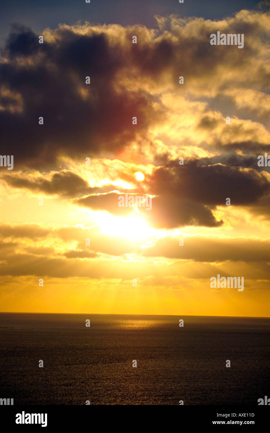 IRELAND Donegal Sunset seen from Carrigan Head Stock Photo - Alamy