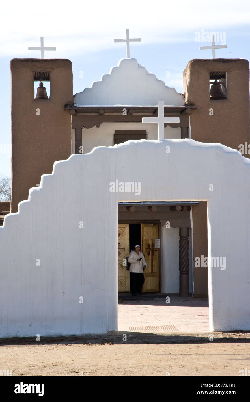 San Geronimo Chapel, Taos Native American Pueblo, New Mexico USA Stock ...