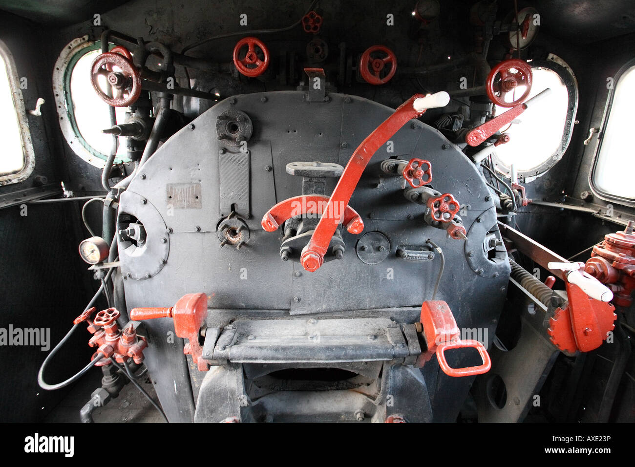 Cockpit.Steam engine locomotive Tki 3 from 1903 Stock Photo - Alamy