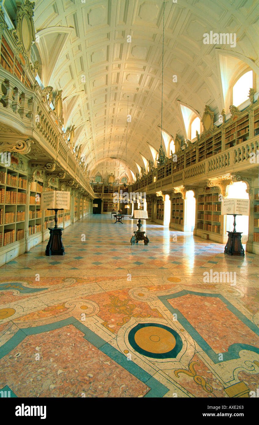Library of the Palacio Nacional an monastary of Mafra Mafra Portugal ...