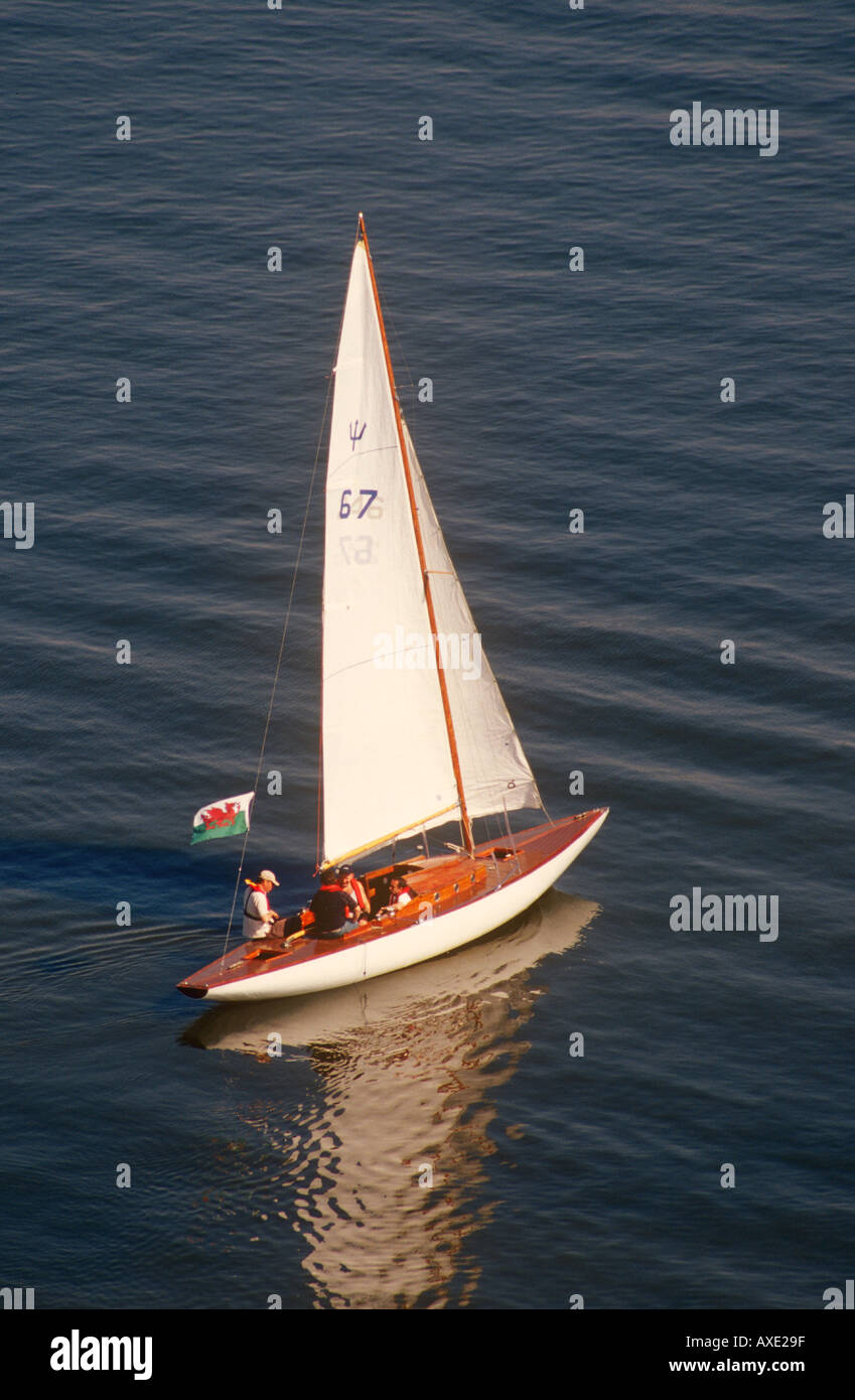 Sailboat Cardiff Bay Wales UK DW1 Stock Photo - Alamy