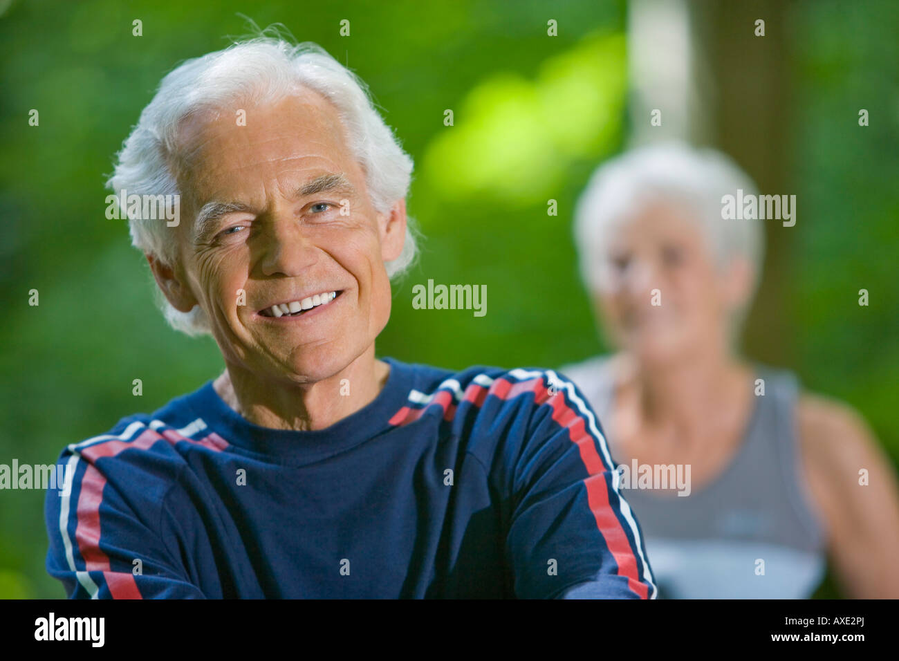 Senior couple taking a break, portraitr Stock Photo - Alamy
