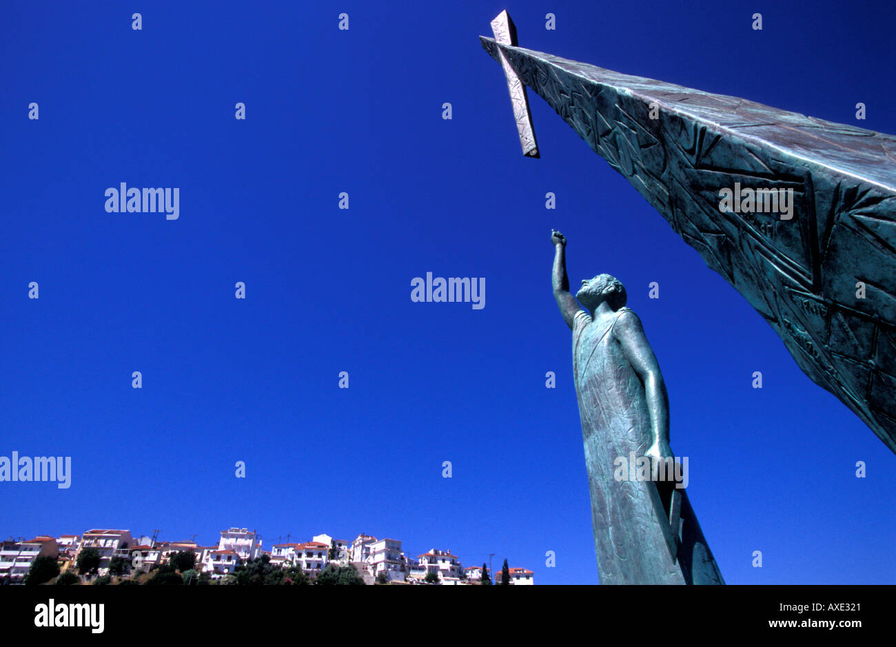 Statue of Pythagoras, Pythagorio, Samos Island, Greece Stock Photo - Alamy