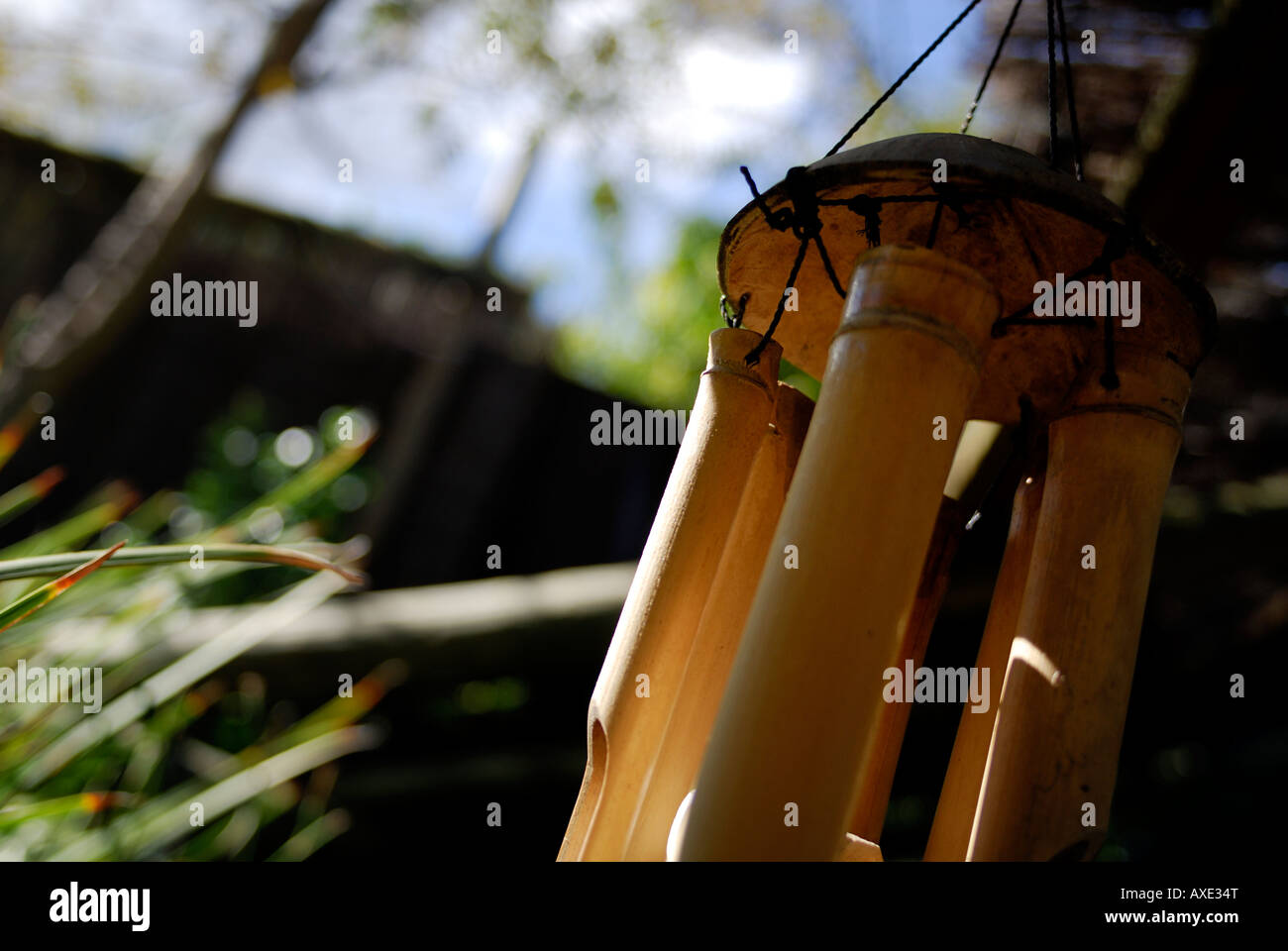 Bamboo wind chimes hi-res stock photography and images - Alamy