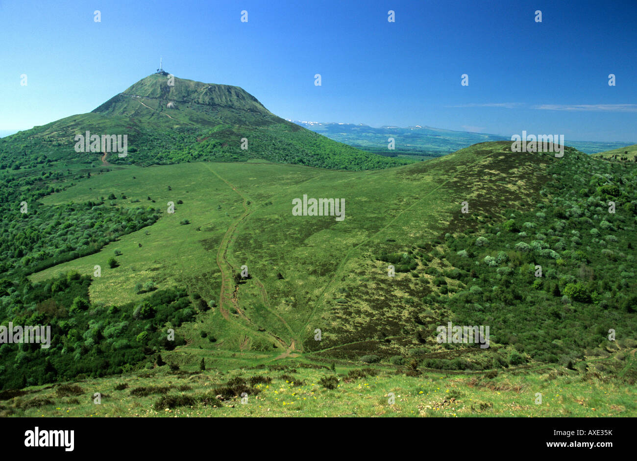 The Puy de Dome, volcano in Auvergne. France Stock Photo - Alamy