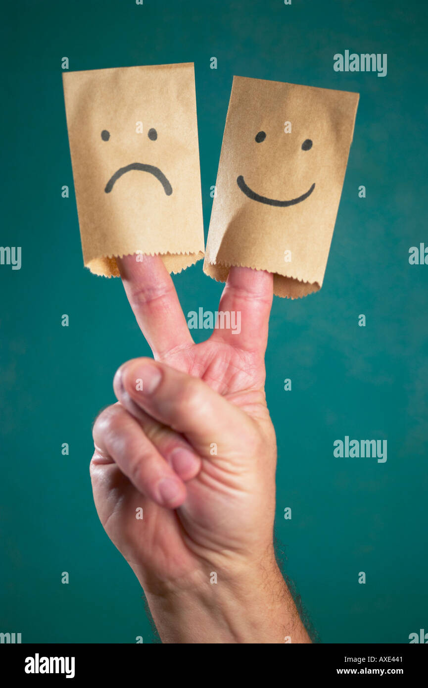 Happy sad faces drawn on hi-res stock photography and images - Alamy