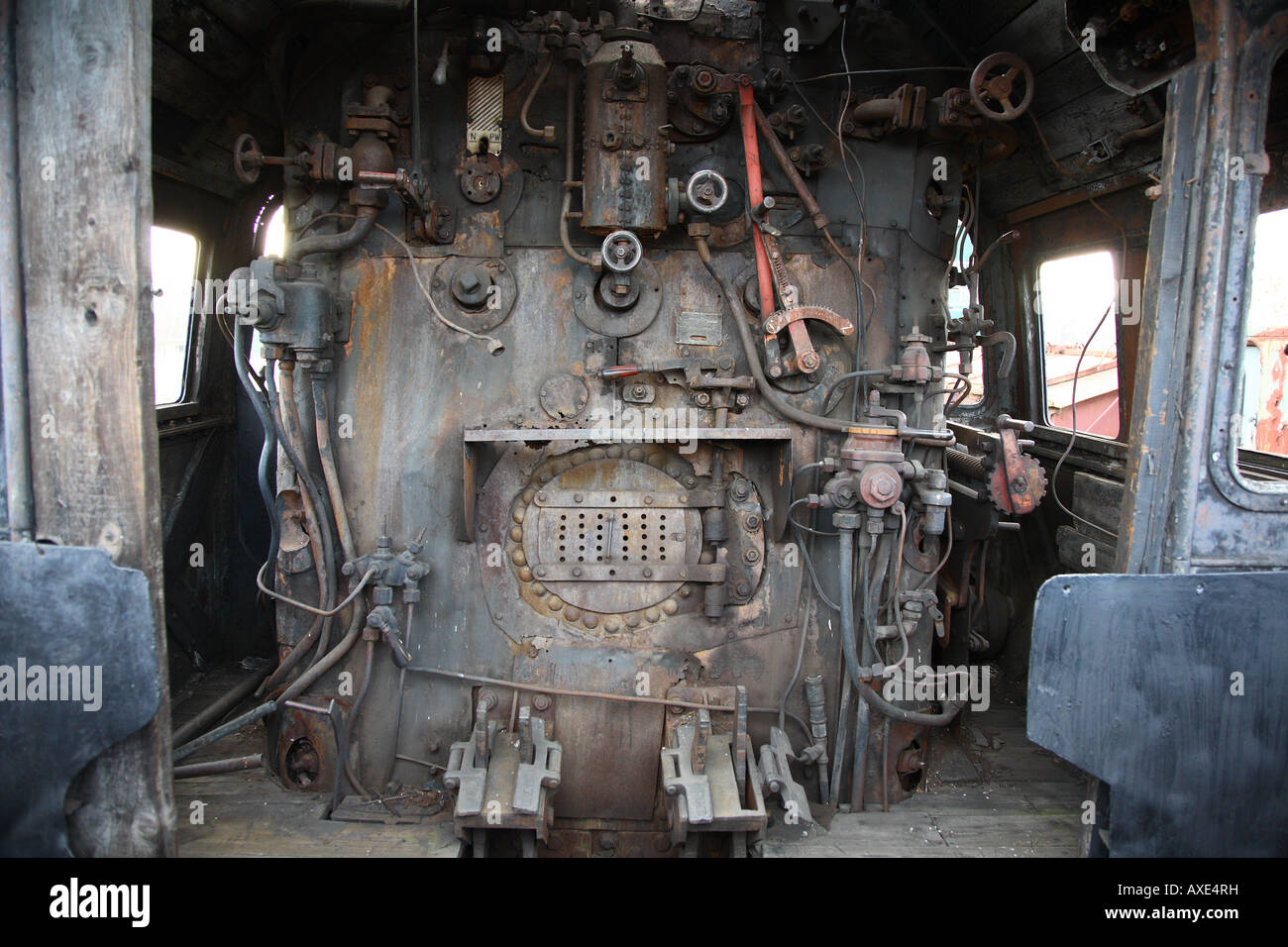 Cockpit.Steam engine locomotive Ty 23 from 1927 Stock Photo - Alamy