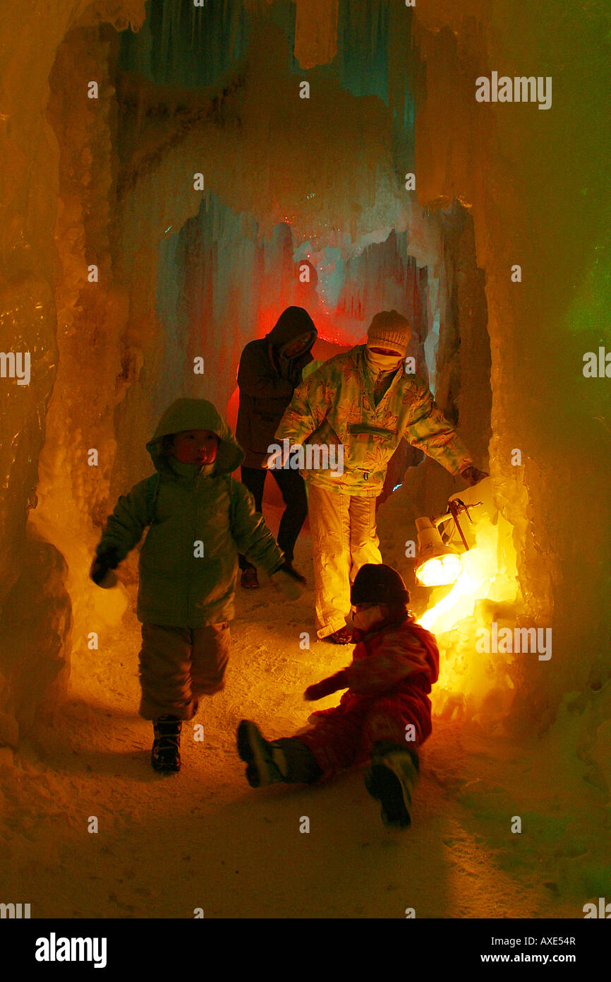 Ice cave is joy for all family Stock Photo - Alamy